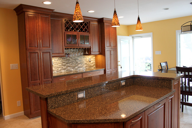 Kraftmaid cabinets-Northfield Cherry-Sunset - Eclectic - Kitchen ...