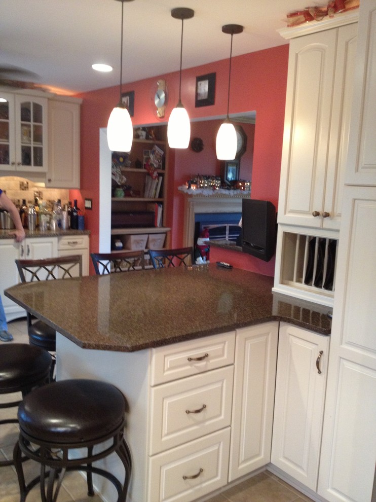 KraftMaid Canvas Painted Cabinets with Quartz Countertop - Traditional ...