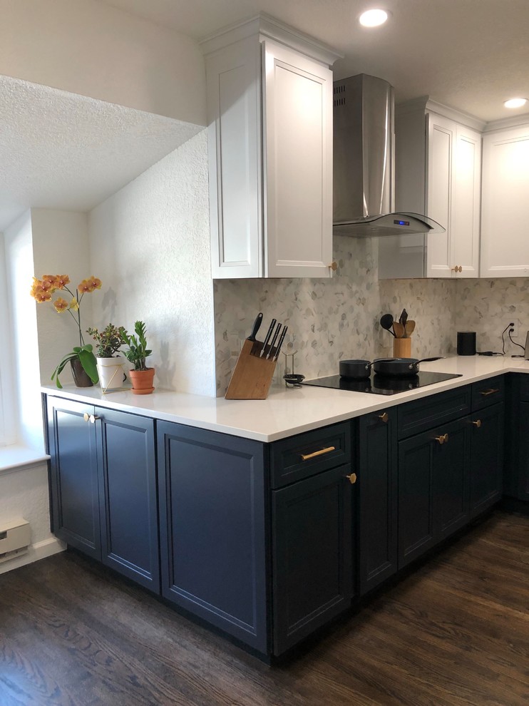 Kraftmaid Standish Midnight and White - Transitional - Kitchen - San ...