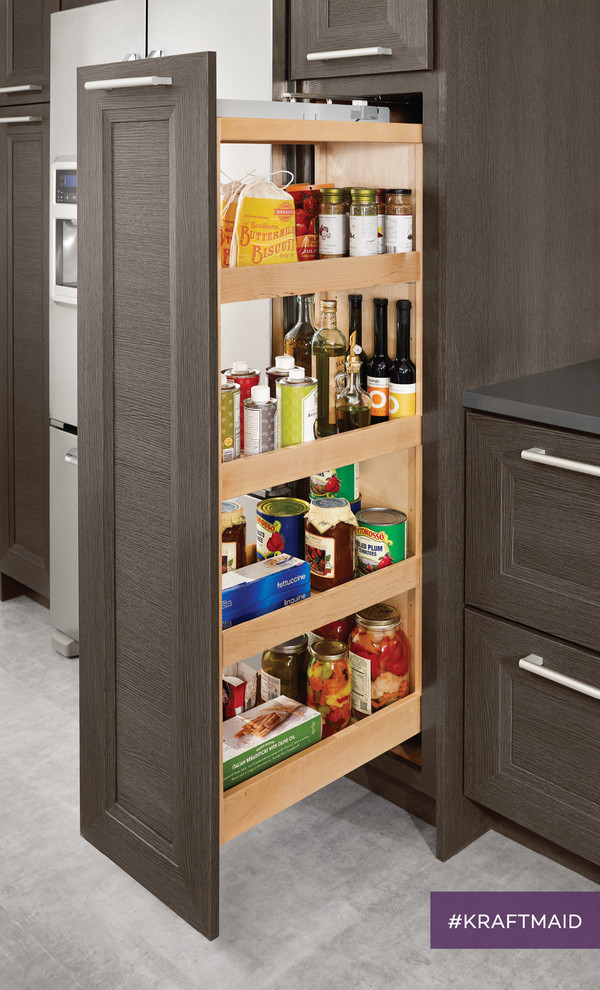 KraftMaid: Tall Pantry Pull-Out - Contemporary - Kitchen - Detroit - by ...