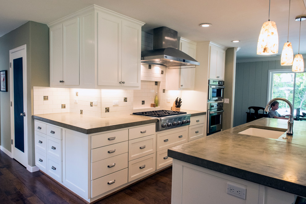 L Shaped Counter and Island - Transitional - Kitchen - San Francisco ...