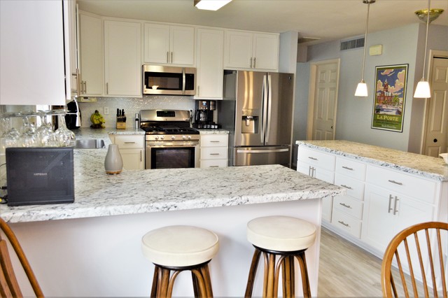 La Porte, IN. BaileyTown USA,, Maple White Kitchen - Transitional ...