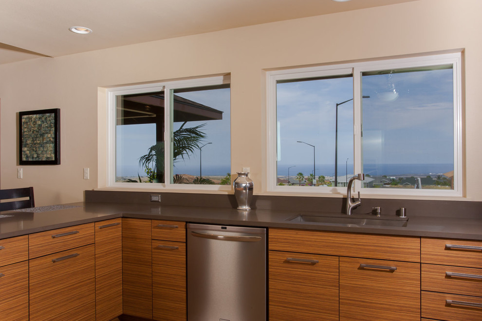 Lagos Azul Quartz Kitchen - Contemporary - Kitchen - Hawaii - by Bella ...