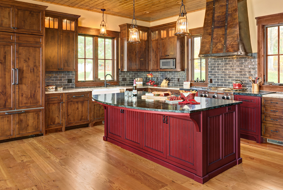 Lake Home Kitchen Published in Spaces Magazine - Farmhouse - Kitchen ...