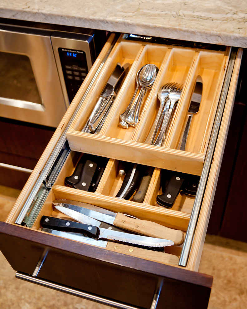 Lake Winnebago Remodel cutlery drawer detail - Modern - Kitchen ...