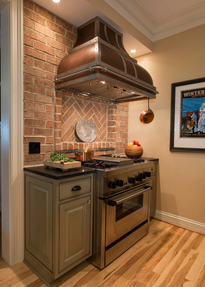 Lakefront Kitchen Remodel - Range with Hood - Traditional - Kitchen ...