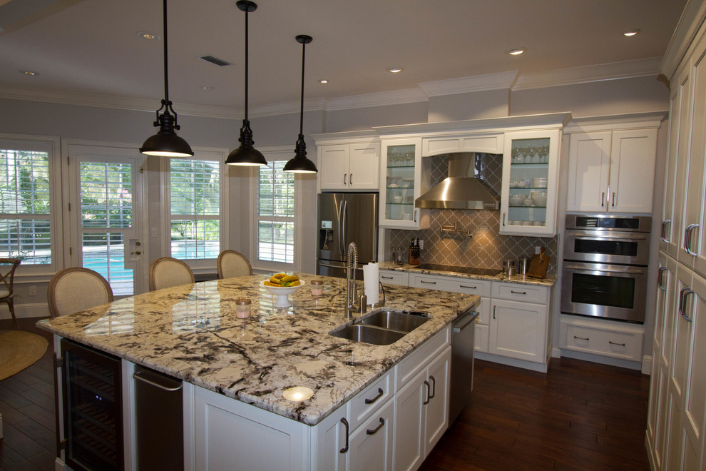 Large Center Island Kitchen - Transitional - Kitchen - Orlando - by KBF ...