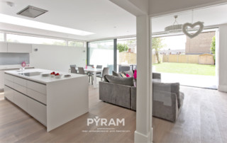 Large family space handleless kitchen - Contemporary - Kitchen - Surrey ...