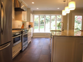 Large Kitchen Bay Window - Transitional - Kitchen - New York - by ...