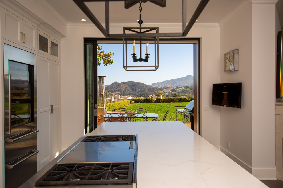 Large Sliding Glass Doors Create an Open-Air Kitchen - Farmhouse ...