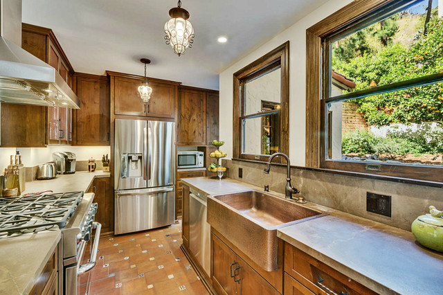 Laurel Canyon Rustic Kitchen Remodel - Rustic - Kitchen - Los Angeles ...