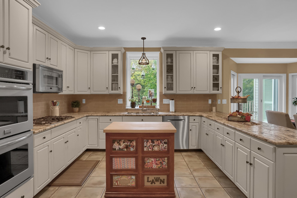 Leathered Blue Dunes Kitchen - Traditional - Kitchen - Other - by ...
