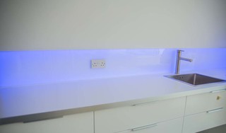 LED Illuminated Kitchen Glass Back Splash - Modern - Kitchen ...
