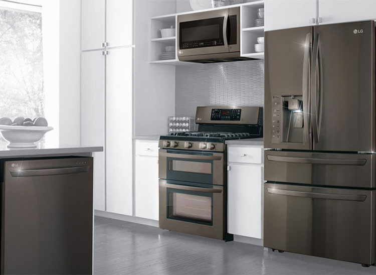LG Black Stainless Steel Appliances - Modern - Kitchen - New York - by ...