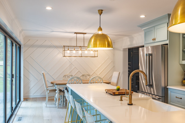 Light Blue Modern Farmhouse Kitchen - Country - Kitchen - DC Metro - by ...