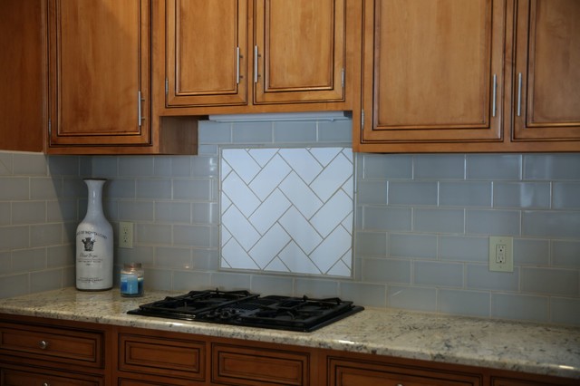 Subway Tile Herringbone Backsplash Blue Grey Herringbone Mosaic Tile