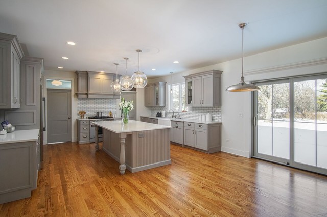 Light Gray Shaker Style Kitchen - Modern - Kitchen - Chicago - by ...