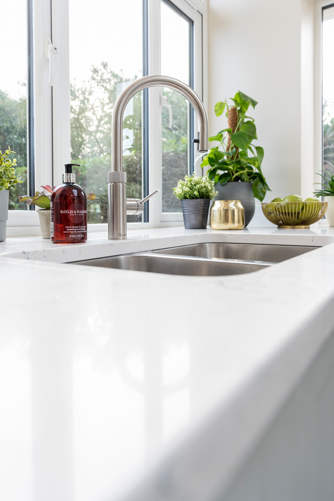 Light Grey and Black Shaker Style Kitchen - Contemporary - Kitchen ...