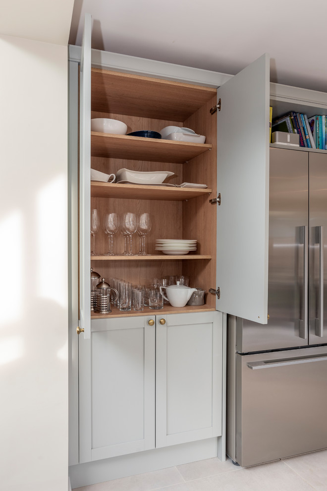 Light Grey and Black Shaker Style Kitchen - Contemporary - Kitchen ...