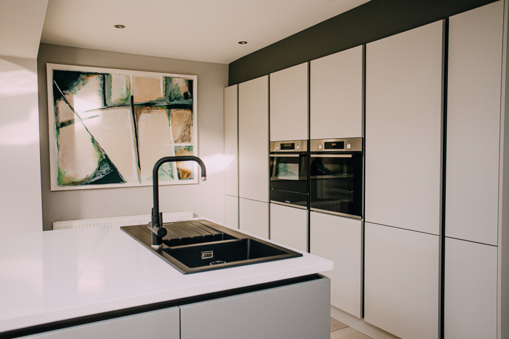 Light Grey Handleless Kitchen - Contemporary - Kitchen - Other - by ...