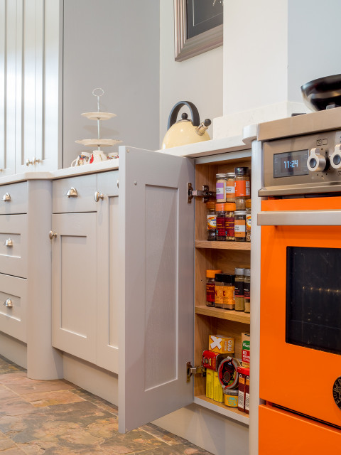 Light Grey Shaker Kitchen with a Dark Grey Kitchen Island ...