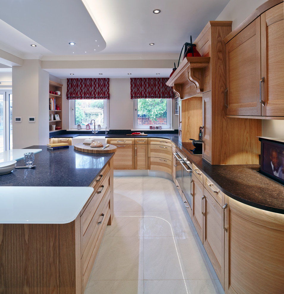 Light oak kitchen with granite worktops - Traditional - Kitchen - Other ...
