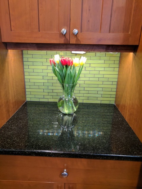 Lime Green Kitchen Backsplash - Contemporary - Kitchen - Atlanta - by ...