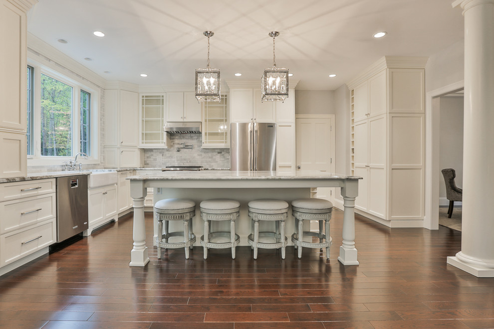Linen White Kitchen - Traditional - Kitchen - Boston - by Cedar Crest ...