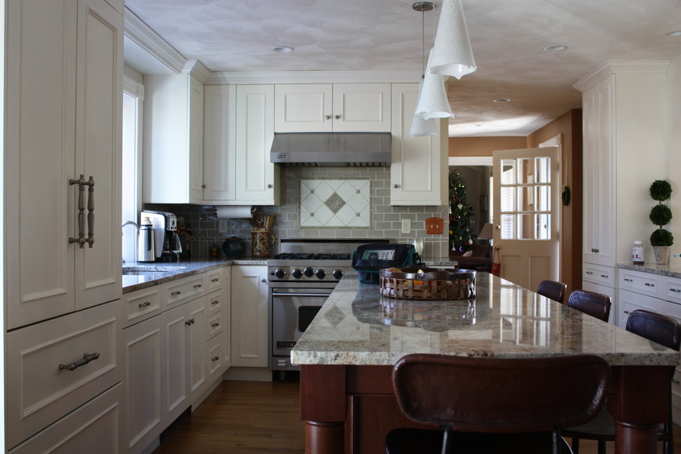 Linen White Painted Kitchen Cabinets - Transitional - Kitchen - Boston ...