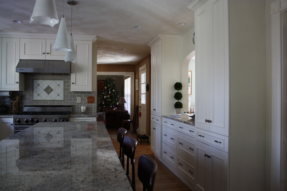 Linen White Painted Kitchen Cabinets - Transitional - Kitchen - Boston ...