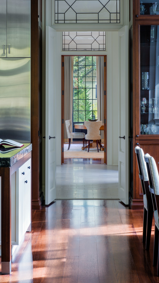 Kitchen to Dining Room through Hallway Transoms - Traditional - Kitchen ...