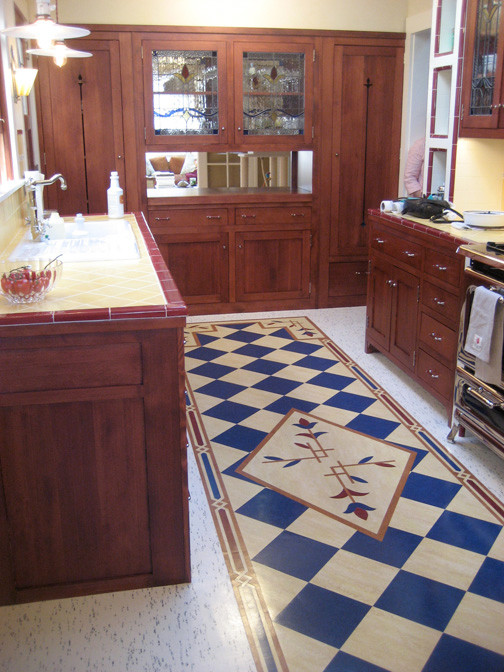 Linoleum Rug Inlay - Craftsman - Kitchen - San Francisco - by Crogan ...