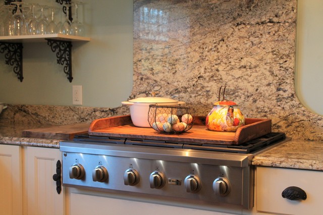 Little Eden Kitchen, Full Granite Stove Backsplash, Remodel - Campagne ...