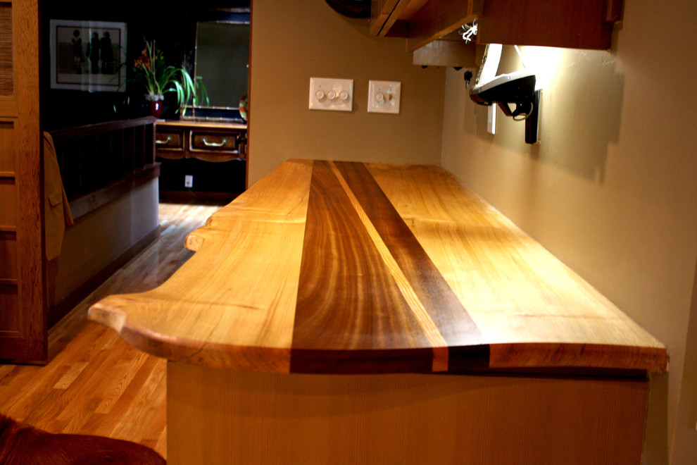 Live Edge and Sculpted Kitchen Counter - Contemporary - Kitchen ...