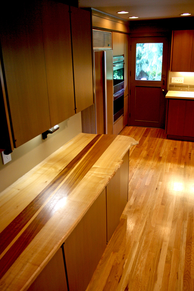 Live Edge Kitchen Counter - Contemporary - Kitchen - Seattle - by NK ...