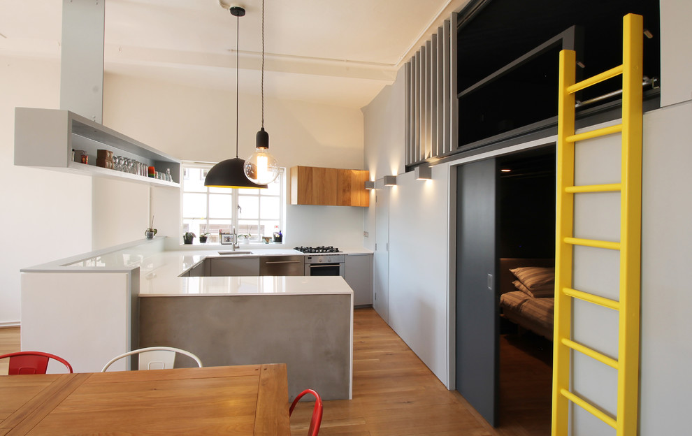 Loft Apartment Refurbishment - Contemporary - Kitchen - London - by ...