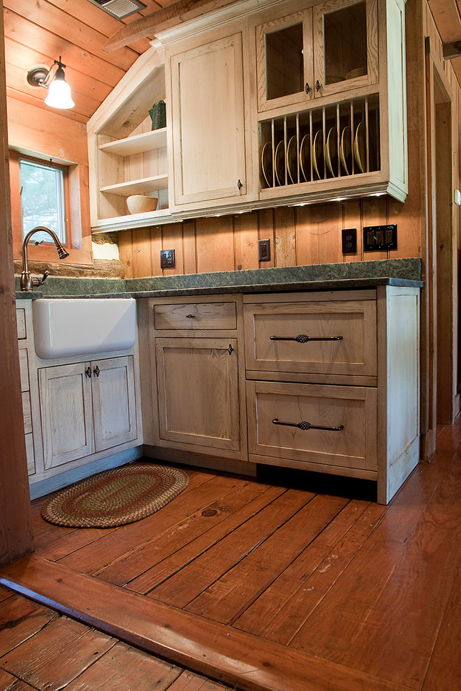 Log Cabin Guest House Kitchenette - Farmhouse - Kitchen - DC Metro - by ...