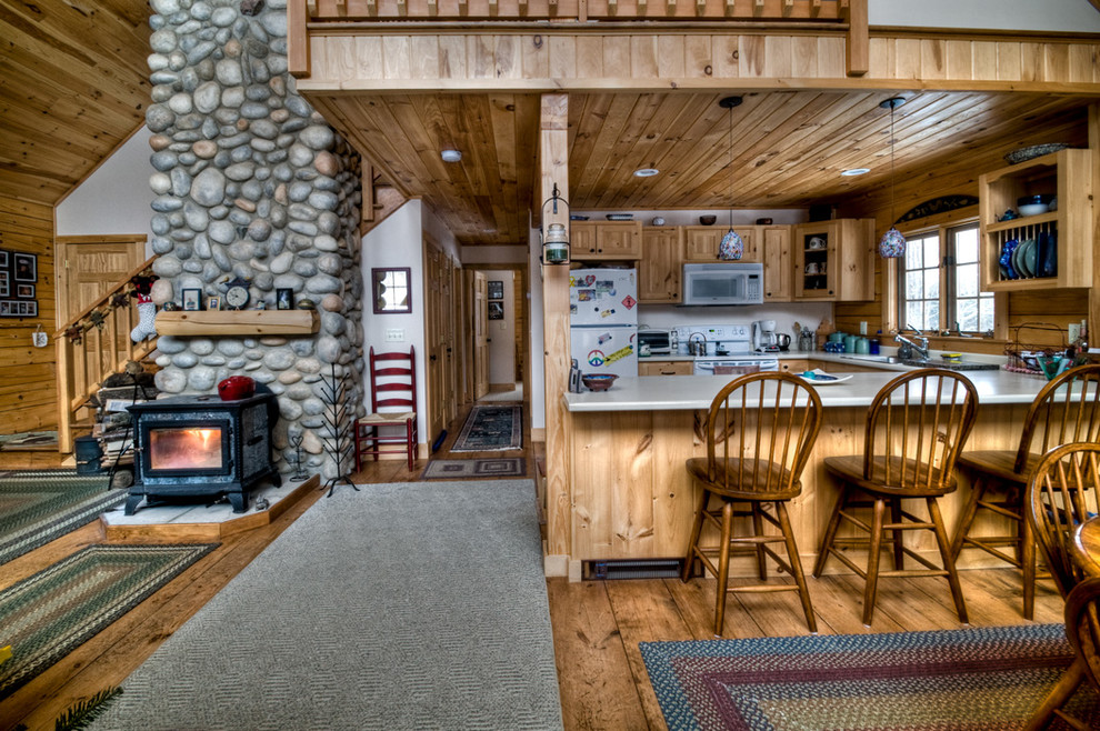 Log Homes - Rustic - Kitchen - Burlington - by Pete Conrad Construction | Houzz
