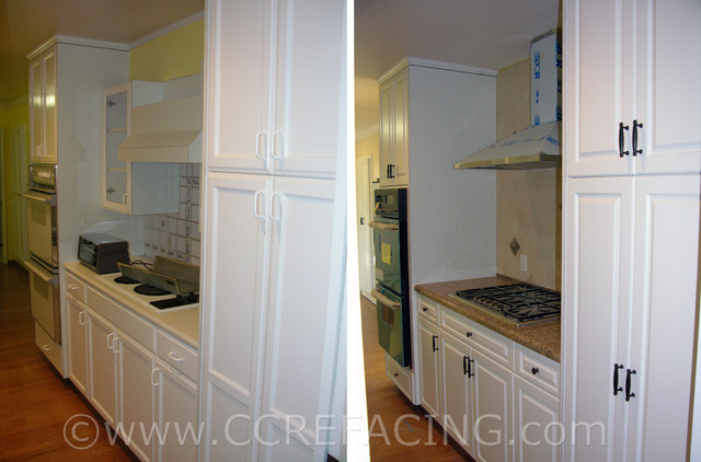 Los Altos Hills Kitchen Reface 1 (before & after) - Kitchen - San ...