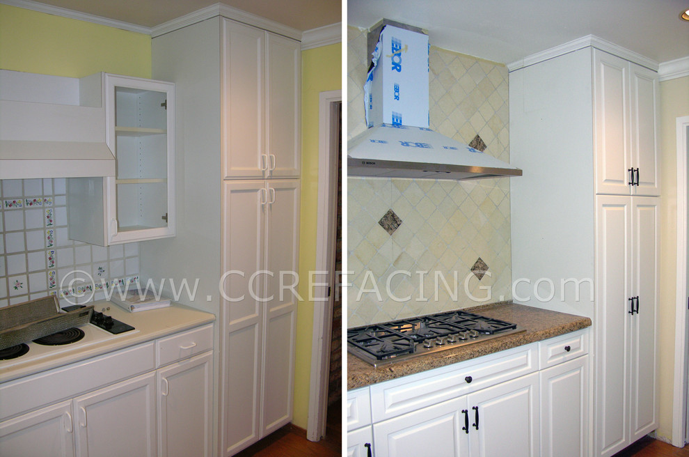 Los Altos Hills Kitchen Reface 1 (before & after) - Kitchen - San ...