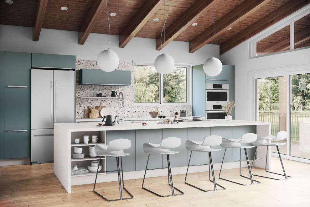Los Angeles, Monochrome Color - Midcentury - Kitchen - Los Angeles - by ...