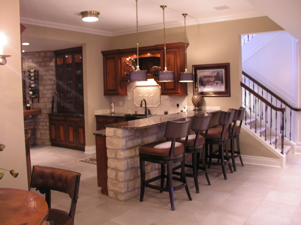 Lower Level Bar/Kitchen - Traditional - Kitchen - Cleveland - by Schill ...