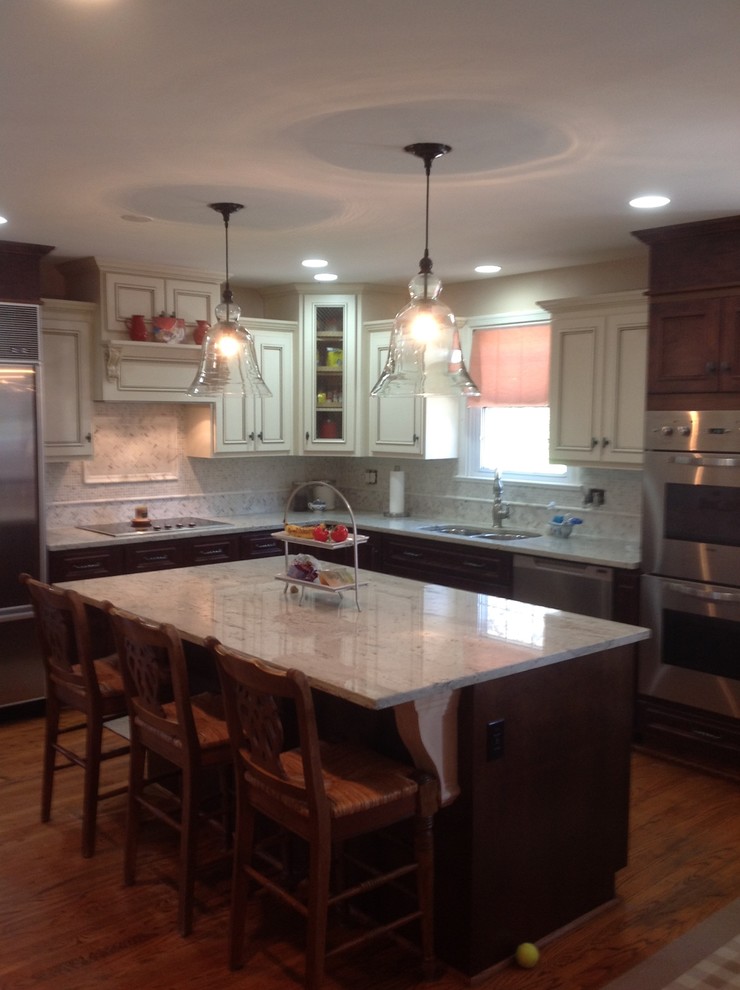 Main Line Kitchen Before and After - Traditional - Kitchen ...