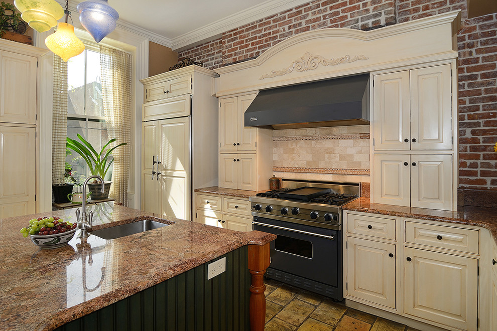 Majestic triplex home in circa 1858 townhouse - Traditional - Kitchen ...