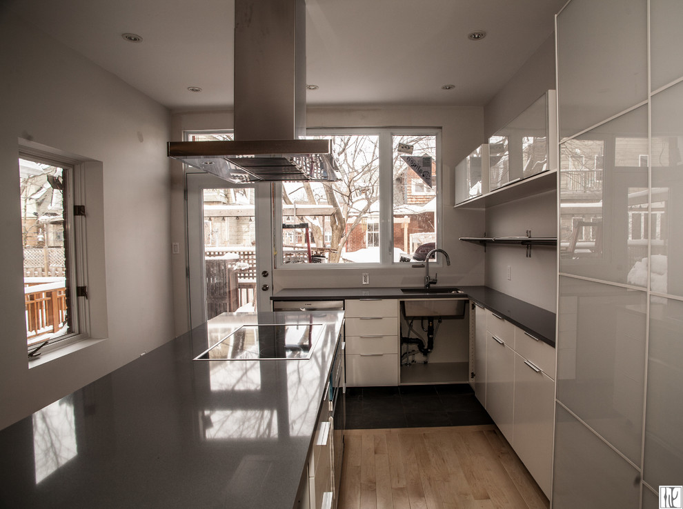 Making the most out of a small narrow space - Contemporary - Kitchen ...
