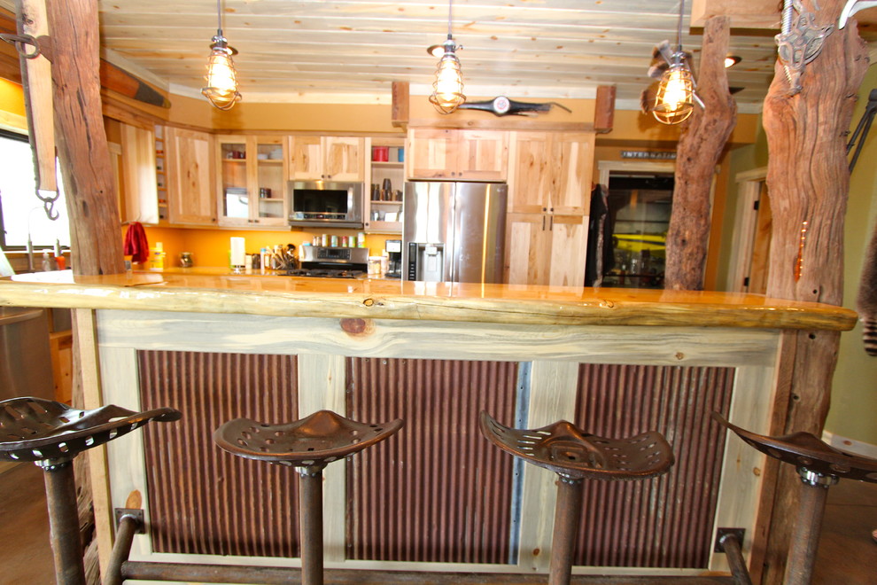 Man Cave Kitchen - Rustic - Kitchen - Omaha - by User | Houzz