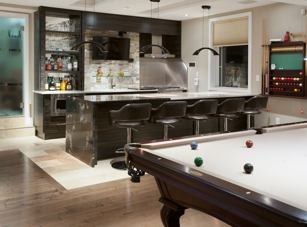 Mancave-Entertainment Lounge-Bar-Games Room-Kitchen - Modern - Kitchen ...