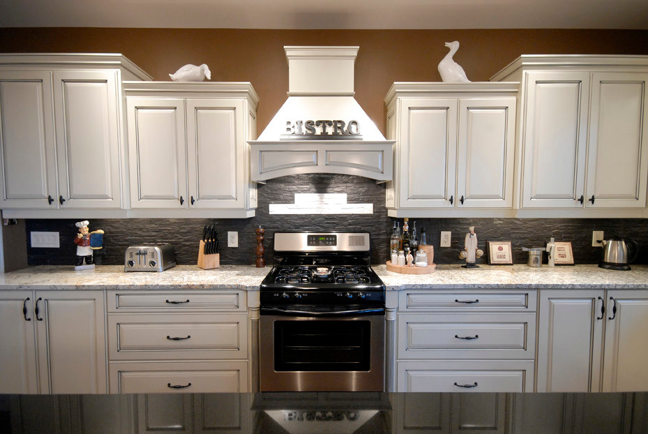 Maple Antique White Chocolate Glaze - Traditional - Kitchen - Other ...