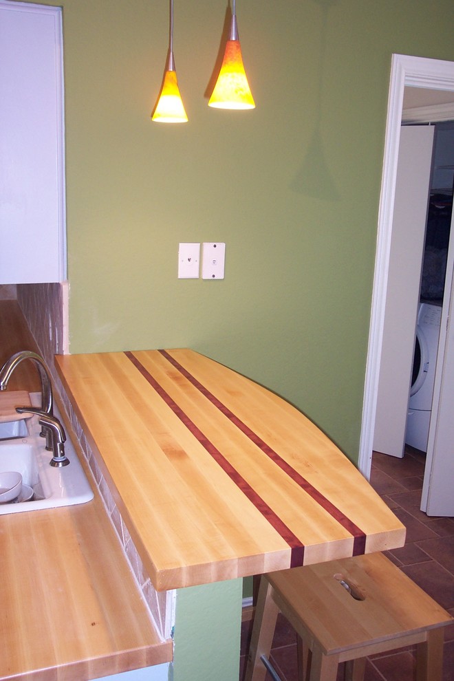 Maple Edge grain wood bar top - Traditional - Kitchen - Austin - by WR ...