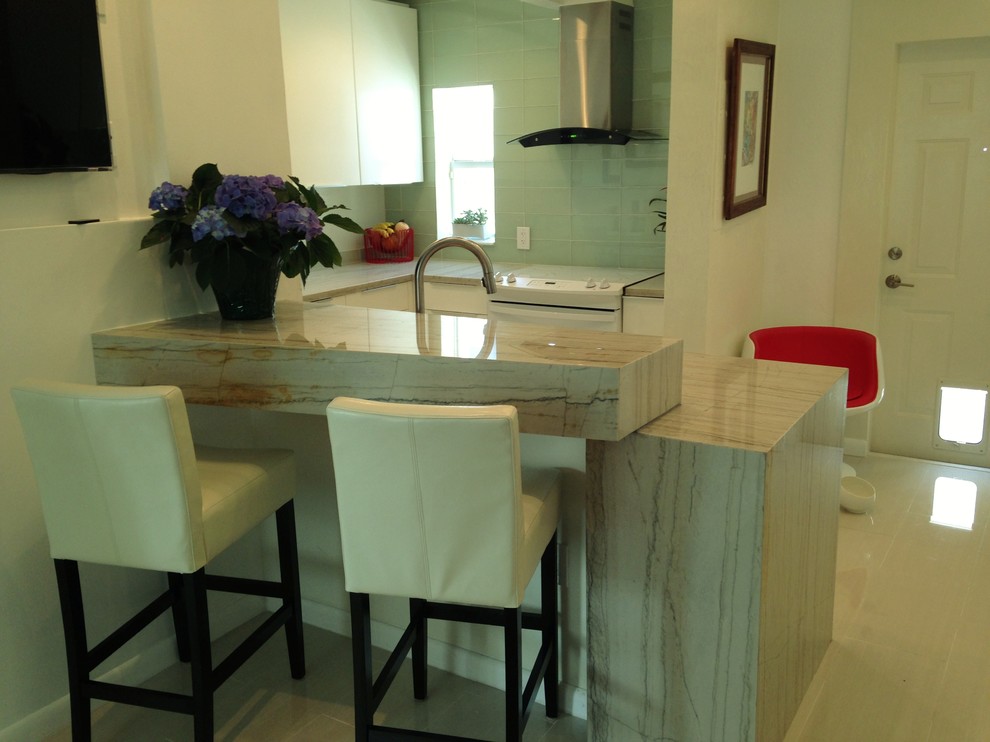 marble in the Kitchen counter top - Modern - Kitchen - Miami - by ...